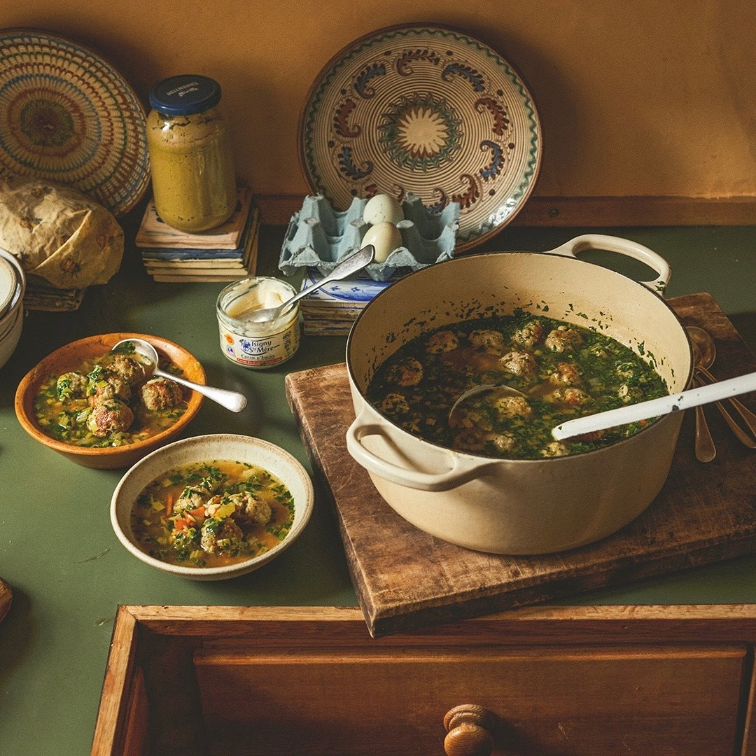 Julius Roberts' Chicken & Ricotta Meatballs in Broth Recipe